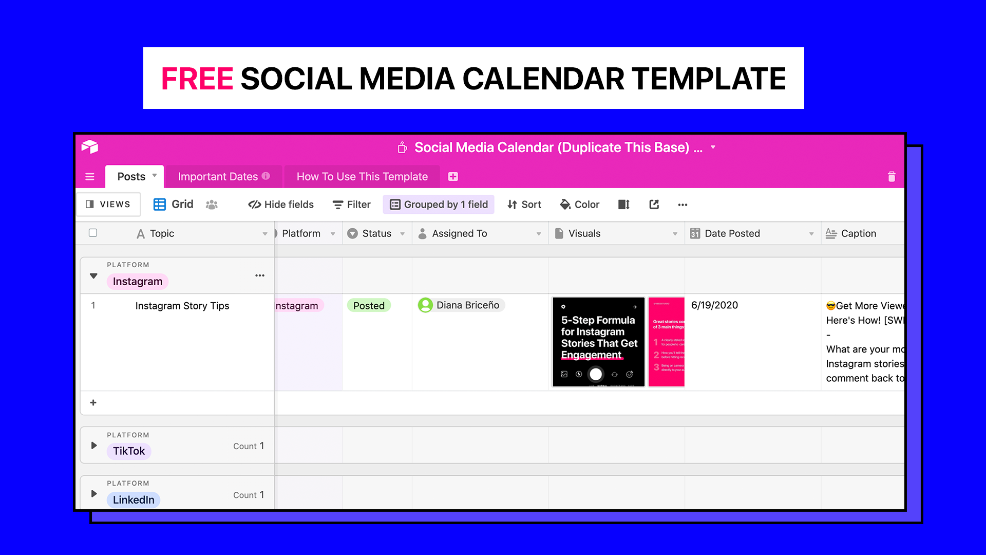 The Only FREE Social Media Calendar Template You ll Ever Need